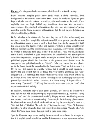 Guidelines for Writing a Scientific Paper | PDF