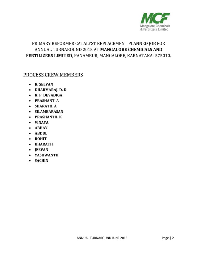 Reformer Catalyst Report | PDF