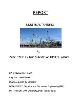 Report on 220kv substation at Jassure | PDF