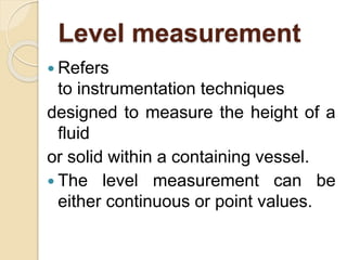 industrial level measurement | PPT