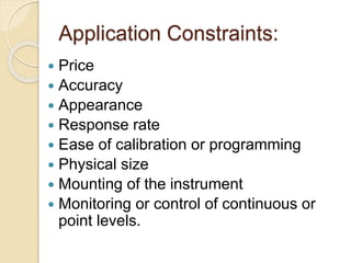 industrial level measurement | PPT