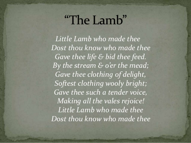 The Lamb by William Blake