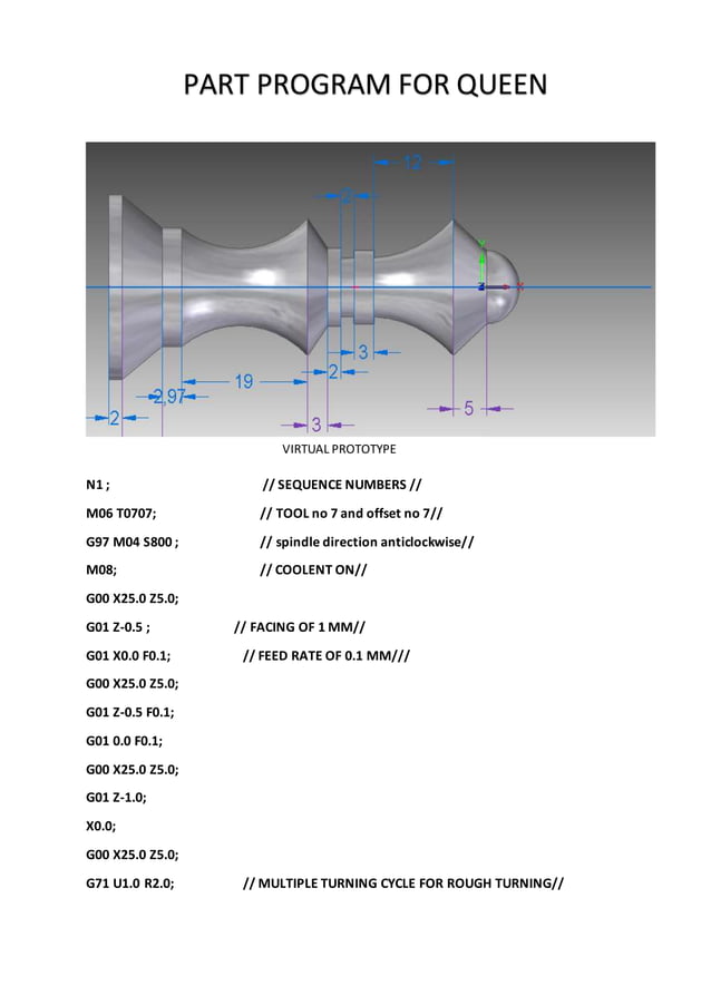 chess pieces program of cnc lathe . | DOCX