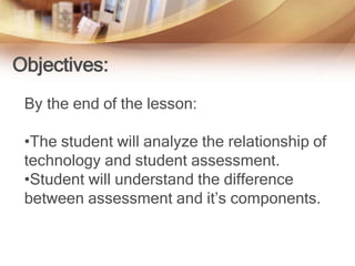Technology and Student Assessment | PPTX