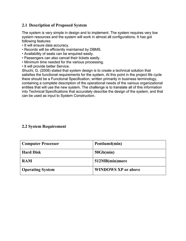 us reservation System Report | PDF