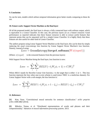 DL for sentence classification project Write-up | PDF