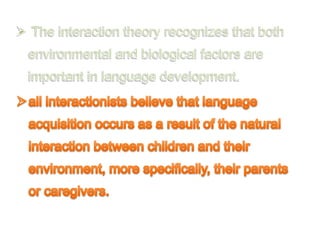 Natural history of language development | PPTX