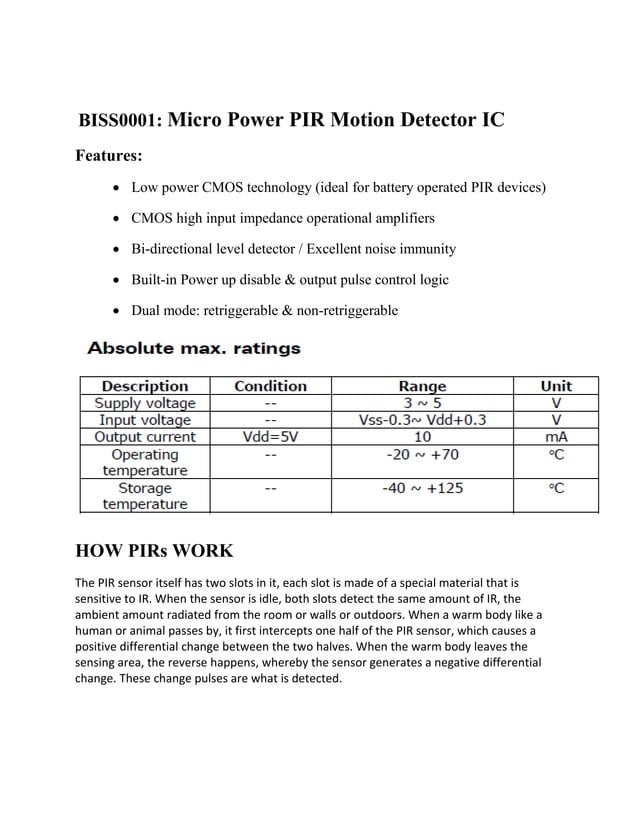 Automatic Door Opener using PIR Sensor | PDF