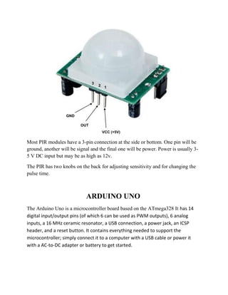 Automatic Door Opener using PIR Sensor | PDF