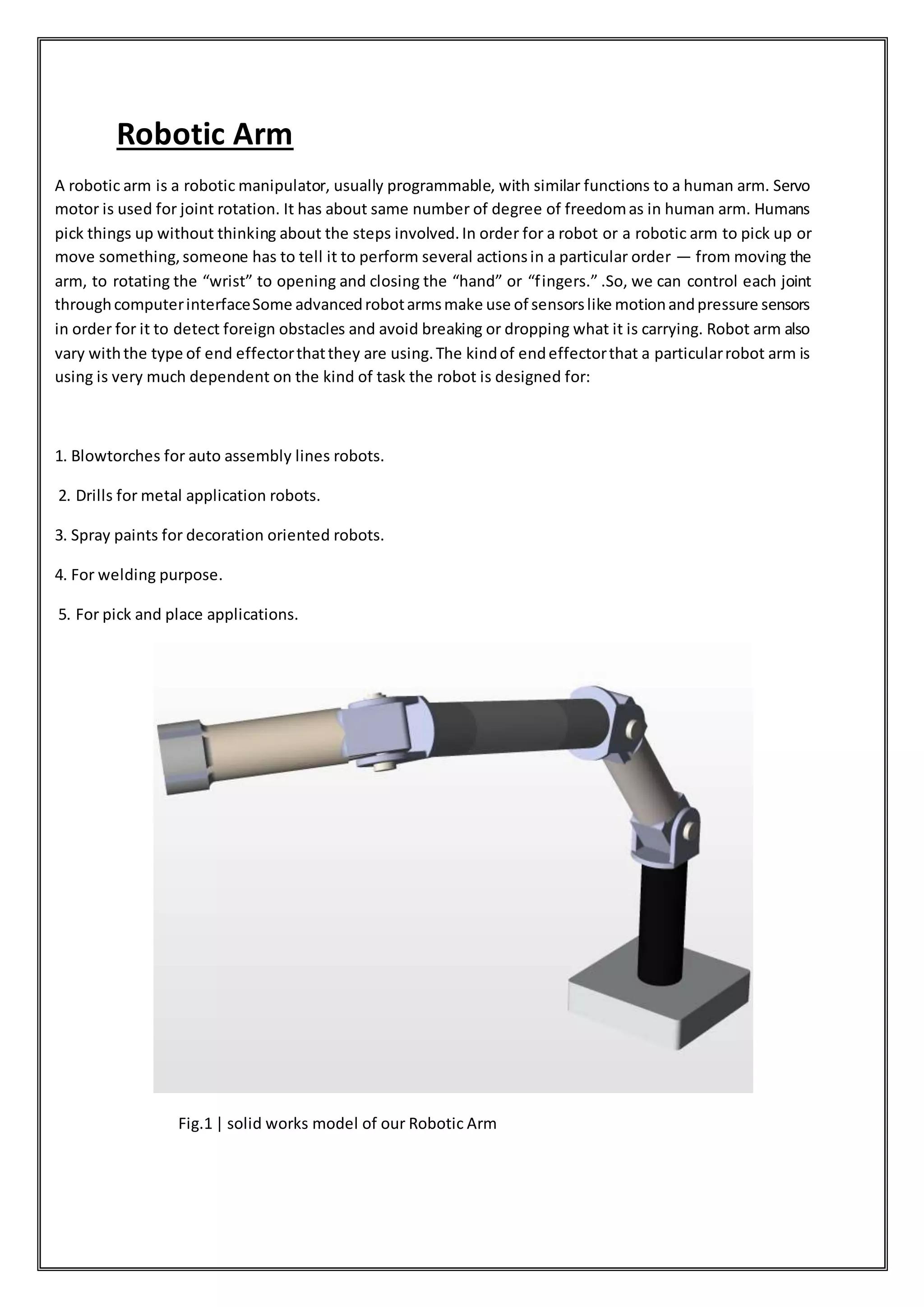 robotic arm | DOCX