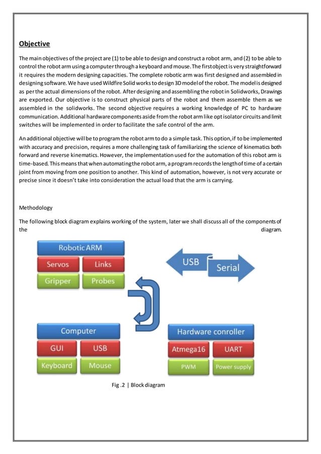 robotic arm | DOCX | Computer Peripherals | Computing