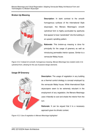 ASIAN ARCHITECTURE - MENARA MESINIAGA | PDF