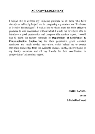 Evolution of Wireless Communication Technologies | PDF