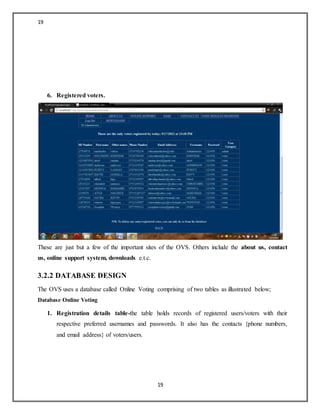 ONline Voting System Report PHP | DOCX
