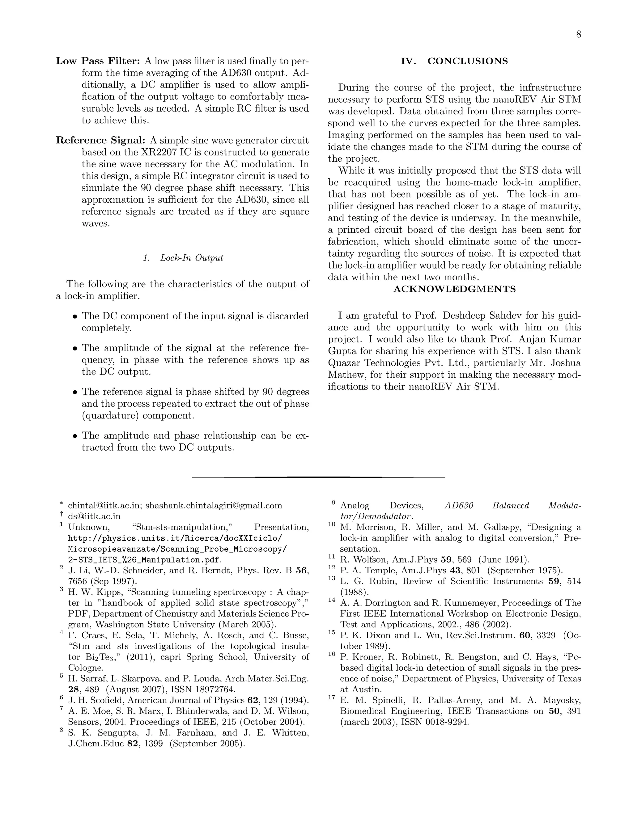 Report : STM/STS Implementation | PDF