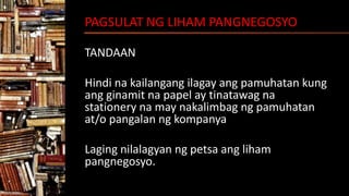 Liham Pangnegosyo at Memorandum | PPTX