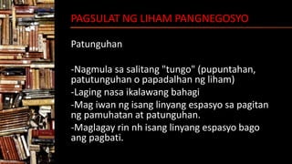 Liham Pangnegosyo at Memorandum | PPTX