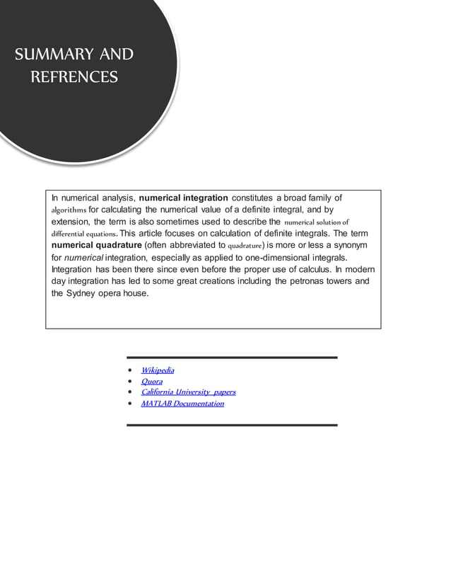 Numerical Integration Project Report | DOCX