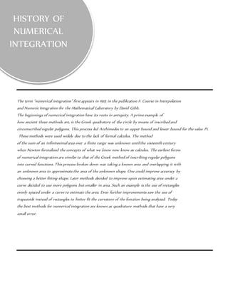 Numerical Integration Project Report | DOCX