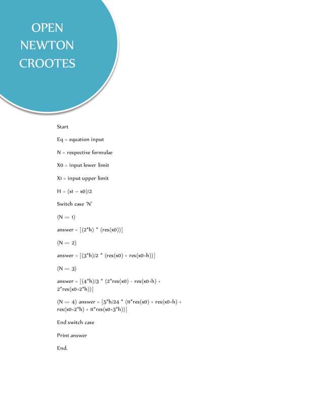 Numerical Integration Project Report | DOCX