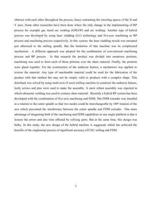 DESIGN AND DEVELOPMENT OF A HYBRID MACHINE COMBINING RAPID PROTOTYPING ...