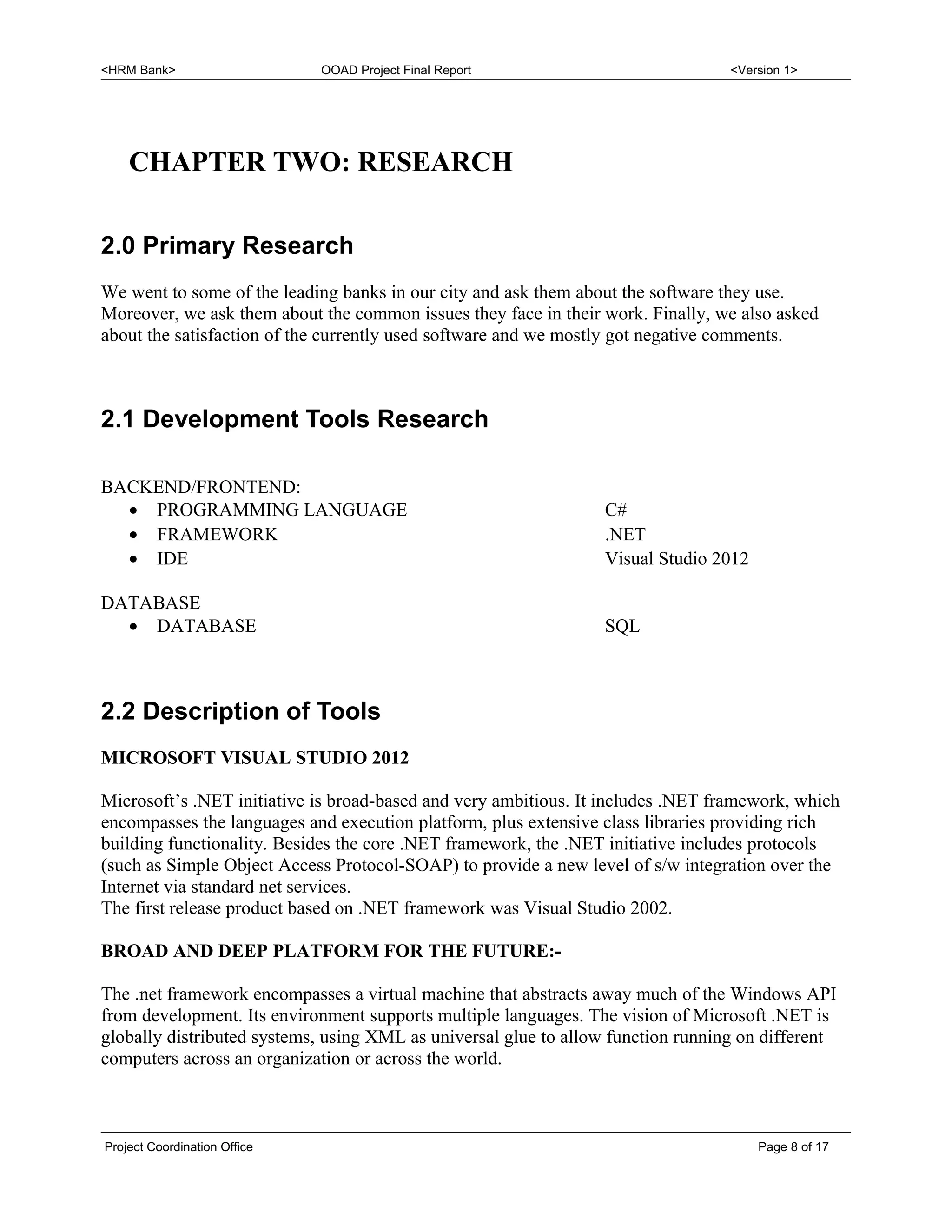 Bank Management System Desktop Application | DOC | Computer Software and Applications | Computing