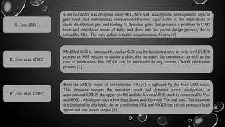 Study on self resetting logic with gate diffusion input (SRL-GDI) | PPTX