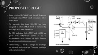 Study on self resetting logic with gate diffusion input (SRL-GDI) | PPTX