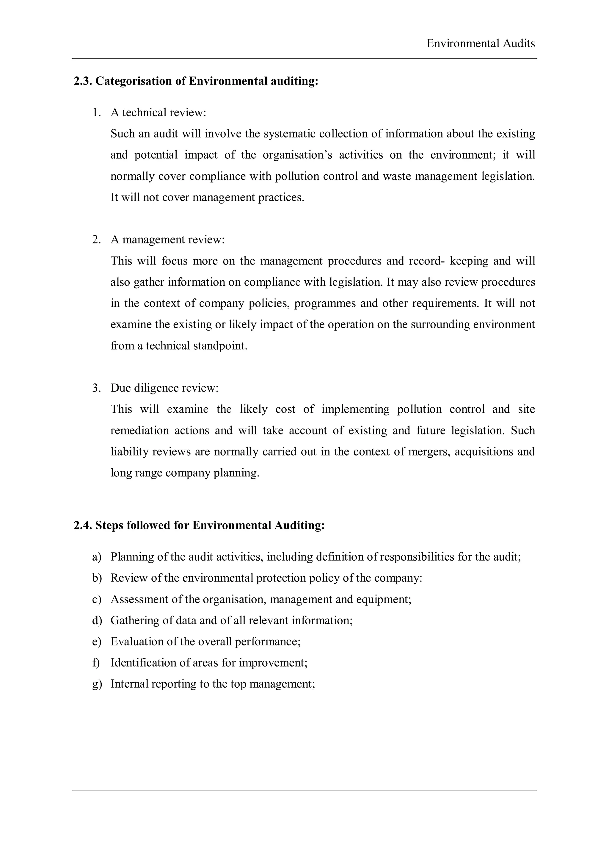 Environmental Audits | PDF