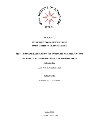 Microfluidic PCR Devices for DNA Amplification Report | PDF