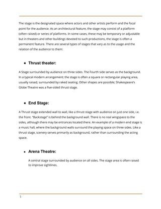 Acoustic Details of Theatre | PDF
