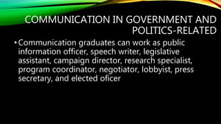 Career opportunities for communication and journalist | PPTX