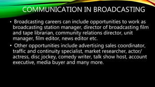 Career opportunities for communication and journalist | PPTX