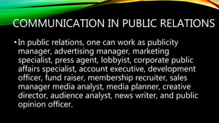 Career opportunities for communication and journalist | PPTX