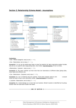 Car Rental Agency - Database - MySQL | PDF