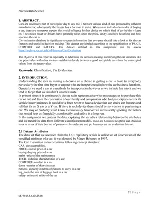 CAR EVALUATION DATABASE | PDF