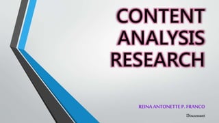 Content analysis research | PPTX