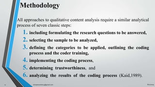Content analysis research | PPTX