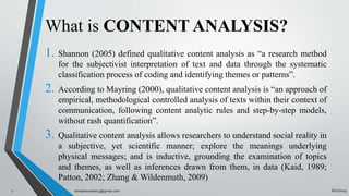 Content analysis research | PPTX