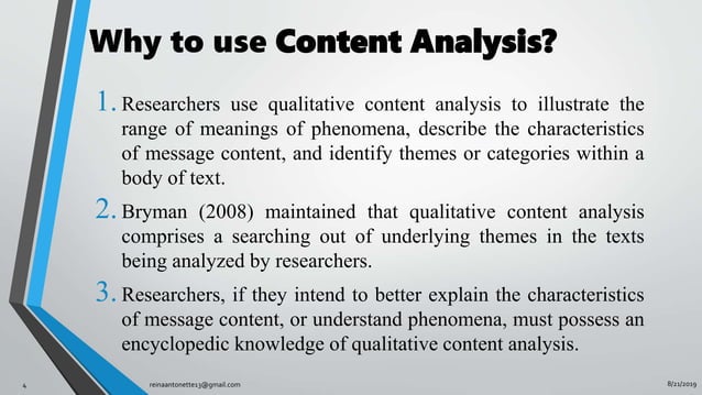 Content analysis research | PPTX