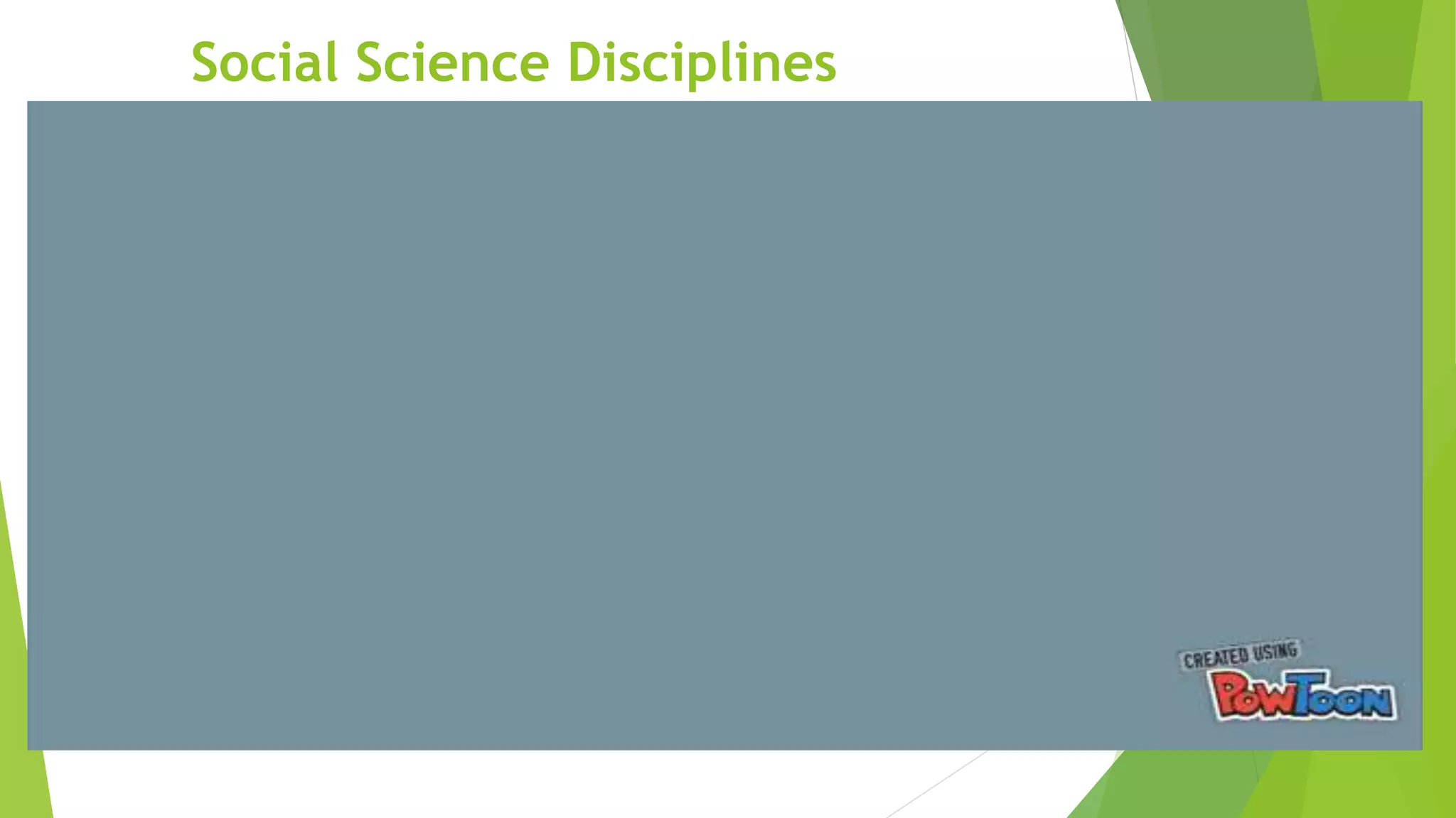 Social Science Disciplines; Inquiry, Methods of Research and History | PPTX