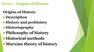 Social Science Disciplines; Inquiry, Methods of Research and History | PPTX