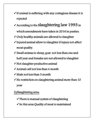 Report on visit to a slaughter house | DOCX