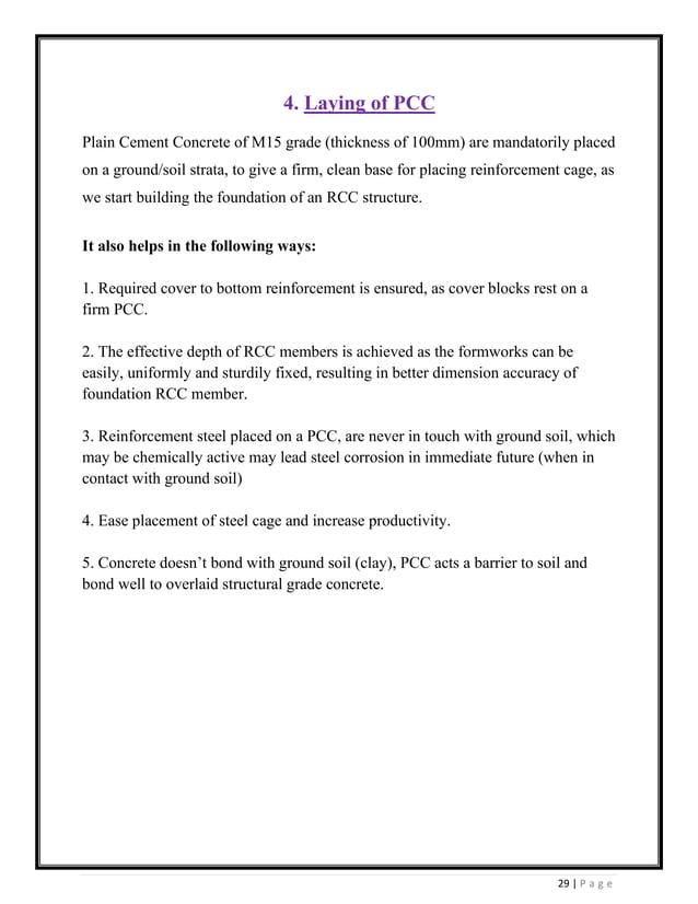 Summer Internship Report of Civil Engineering in Construction Site | PDF