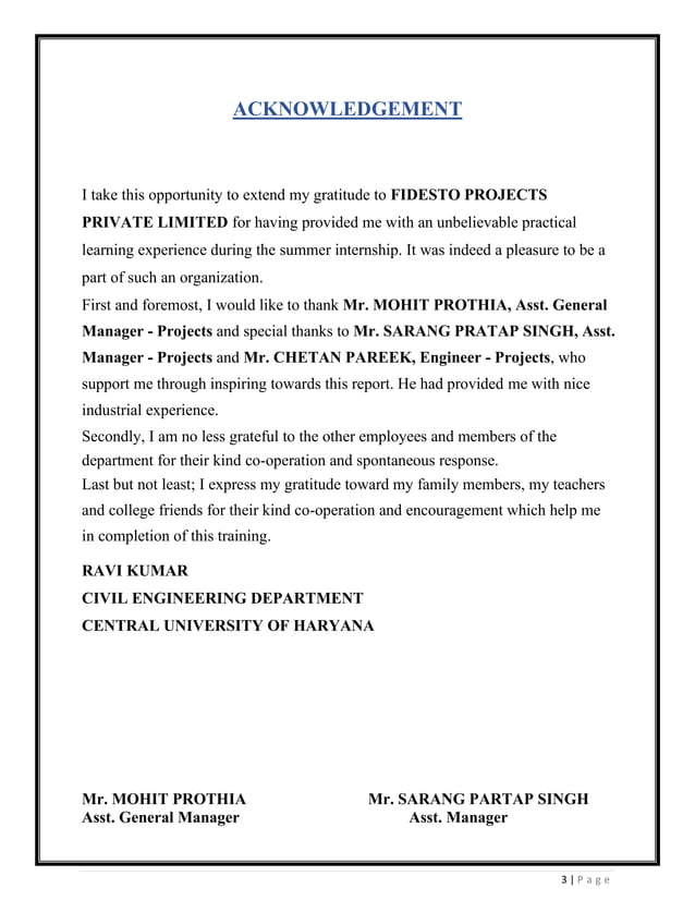 Summer Internship Report of Civil Engineering in Construction Site | PDF