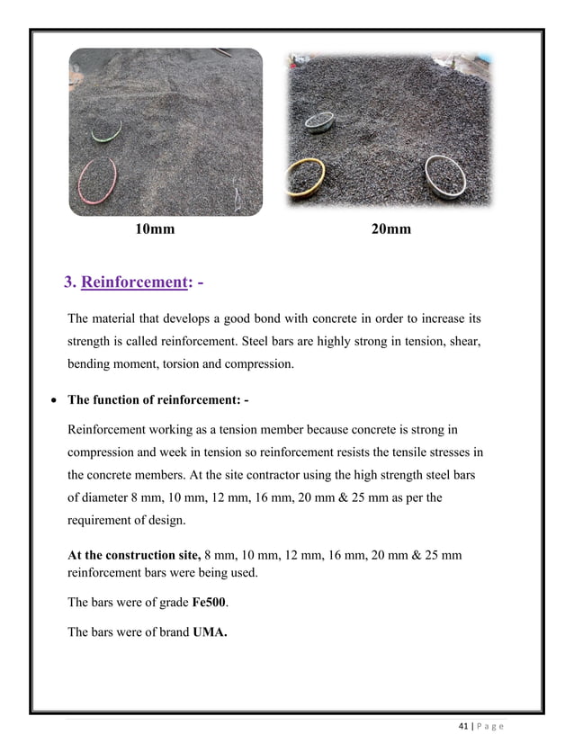 Summer Internship Report of Civil Engineering in Construction Site | PDF