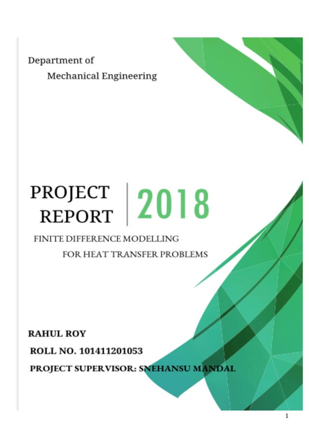 FINITE DIFFERENCE MODELLING FOR HEAT TRANSFER PROBLEMS | PDF