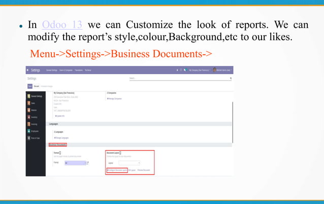Odoo 13 Report Layout Configuration Pdf