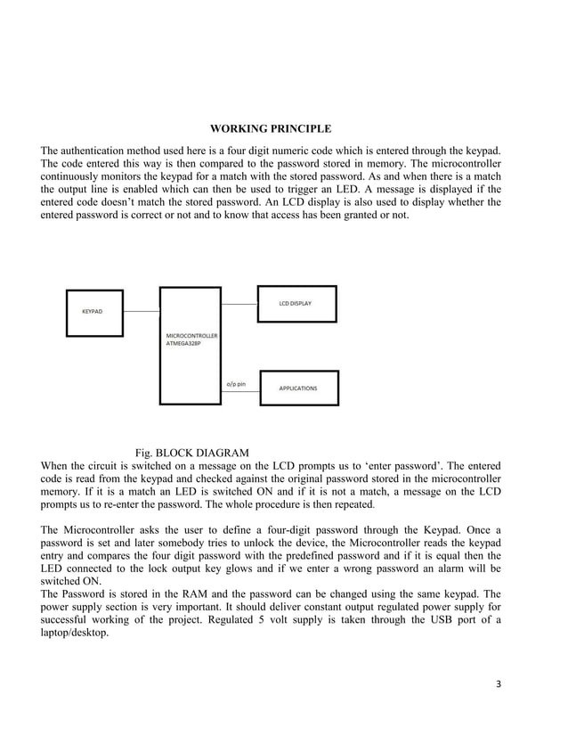 Password Based Access Control System using Microcontroller | PDF | Operating Systems | Computer ...