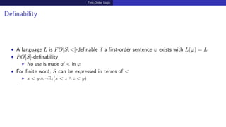 Monadic second-order logic | PPT
